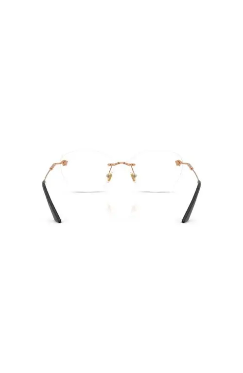 Versace 55mm Round Rimless Optical Glasses - Pink