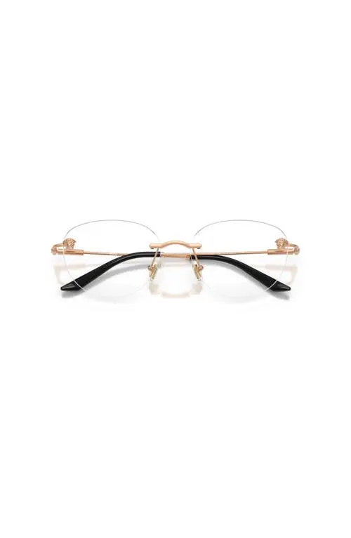 Versace 55mm Round Rimless Optical Glasses - Pink