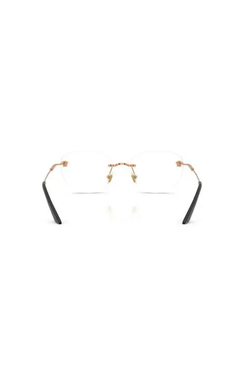 Versace Round Rimless Eyeglasses - Pink