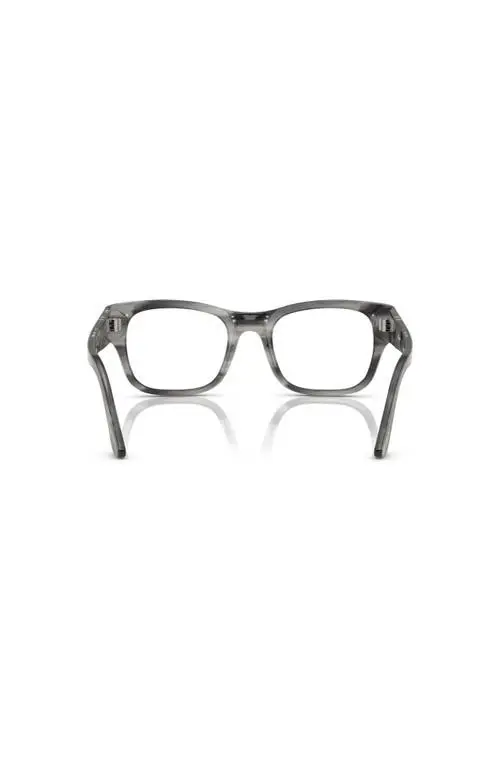 Persol Rectangle Acetate Eyeglasses - Grey