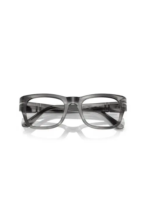 Persol Rectangle Acetate Eyeglasses - Grey