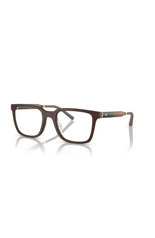Oliver Spencer Rectangle Full Rim Eyeglasses - Brown