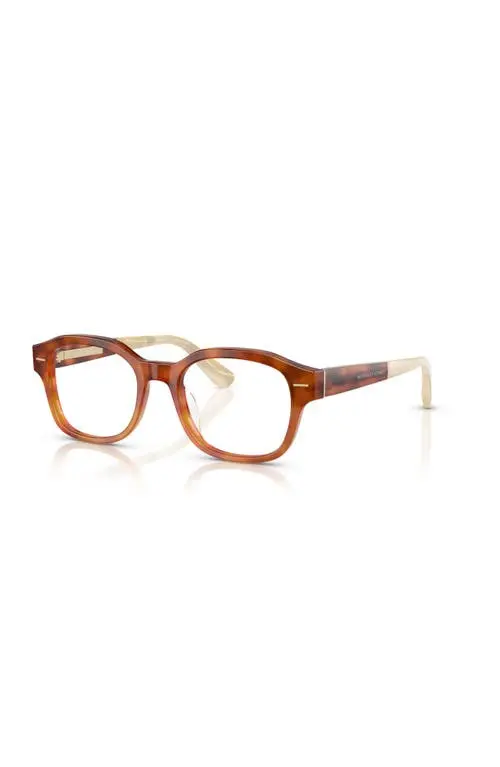 Brunello Cucinelli 50mm Rectangle Eyeglasses - Tortoise