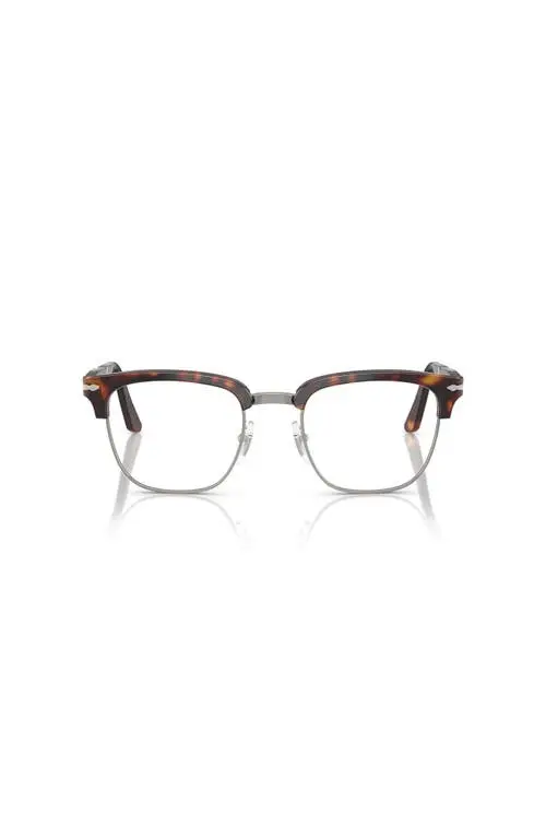 Persol 50mm Square Optical Glasses - Tortoise