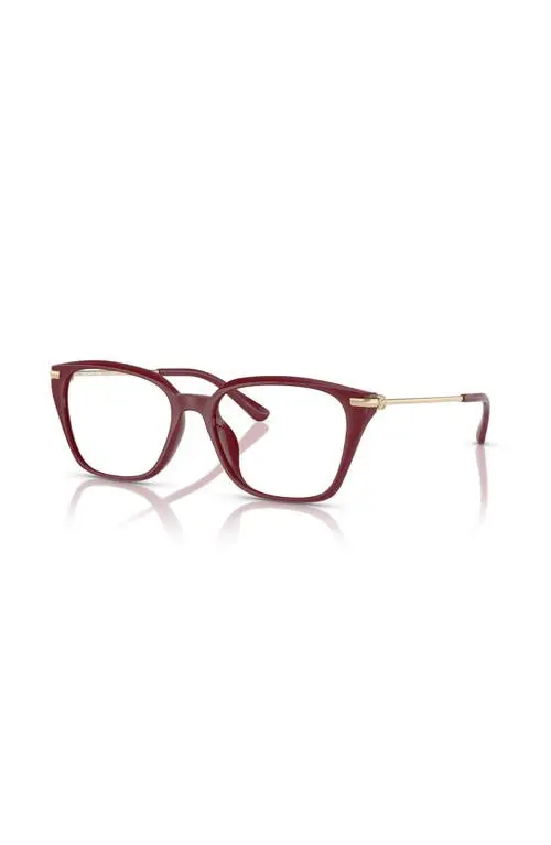 Michael Kors 54mm Rectangle Full Rim Optical Glasses - Red