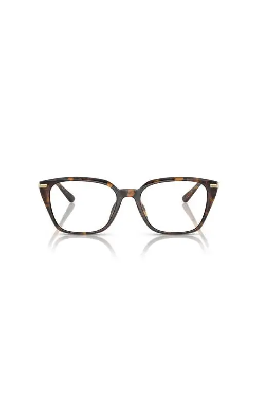 Michael Kors 54mm Rectangle Full Rim Optical Glasses - Tortoise