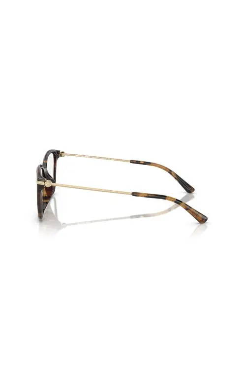 Michael Kors 54mm Rectangle Full Rim Optical Glasses - Tortoise