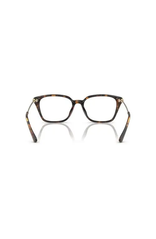 Michael Kors 54mm Rectangle Full Rim Optical Glasses - Tortoise