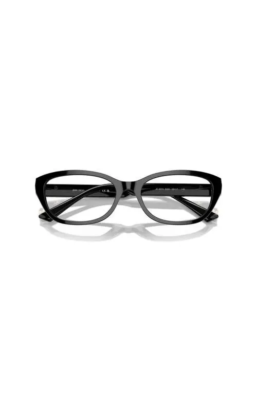 JIMMY CHOO 53mm Oval Eyeglasses - Black