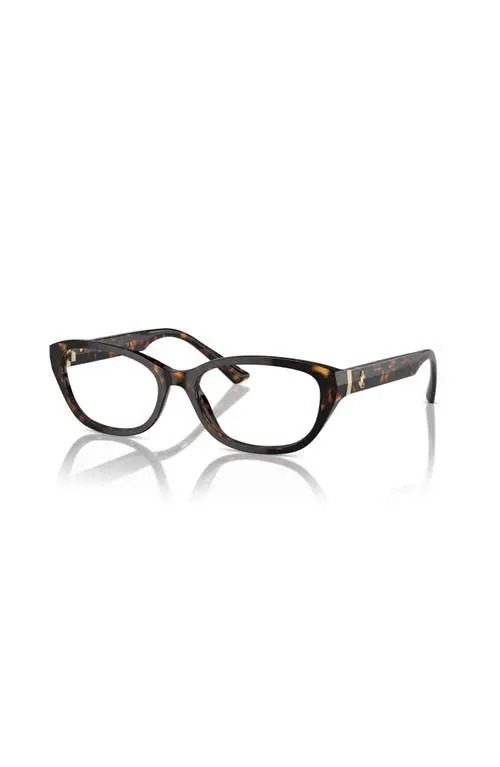 JIMMY CHOO 53mm Oval Eyeglasses - Tortoise