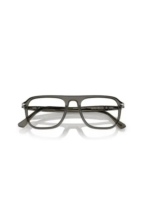 Persol 51mm Square Eyeglasses - Grey