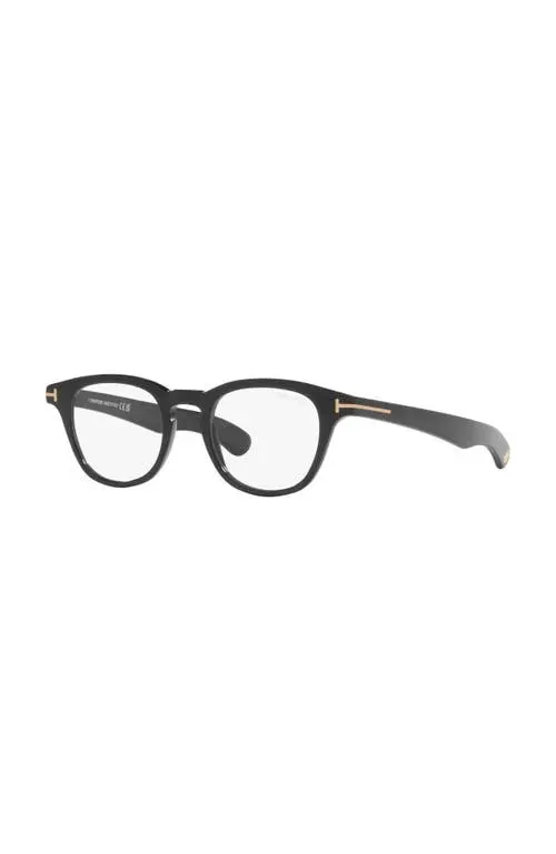 TOM FORD 47mm Round Optical Eyeglasses - Black