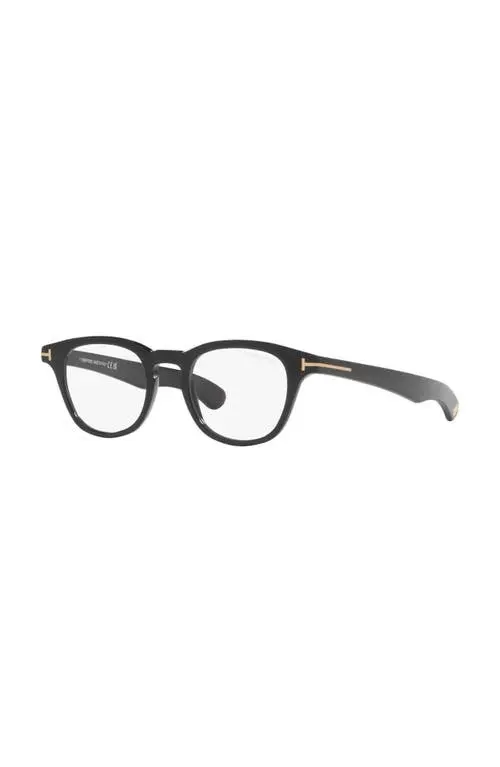 TOM FORD Full Rim Round Eyeglasses - Black