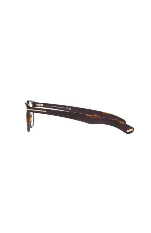 TOM FORD Full Rim Round Eyeglasses - Tortoise