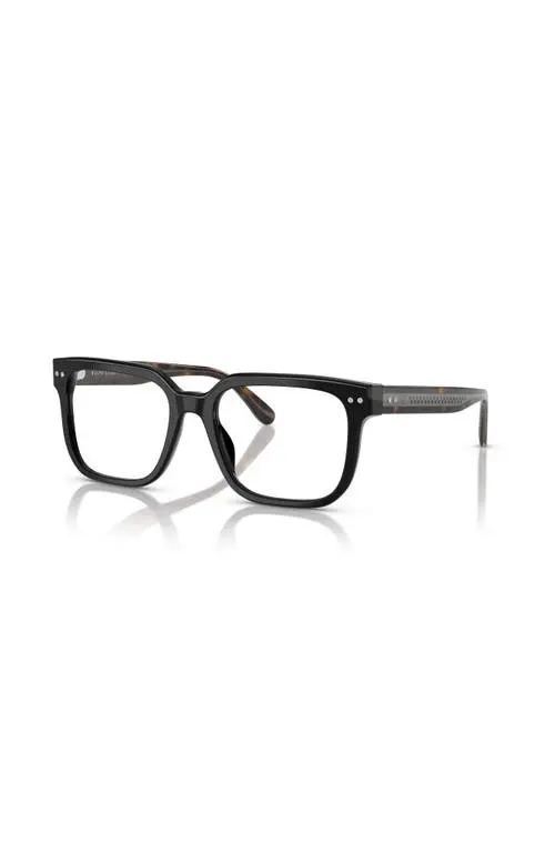 Ralph Lauren 53mm Rectangle Optical Glasses - Black