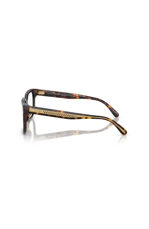 Ralph Lauren 53mm Rectangle Optical Glasses - Brown