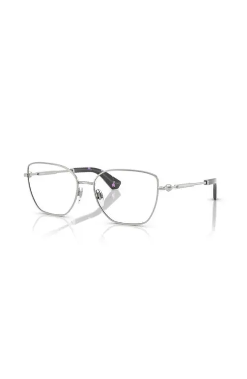 Burberry 54mm Cat Eye Optical Glasses - Silver