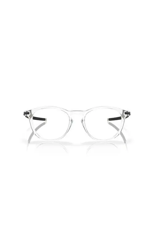 Oakley 50mm Round Full Rim Eyeglasses - Transparent