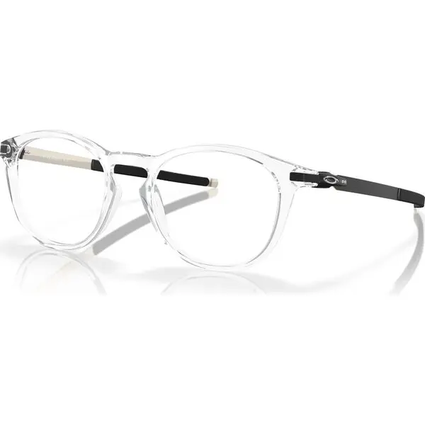 Oakley 50mm Round Full Rim Eyeglasses - Transparent
