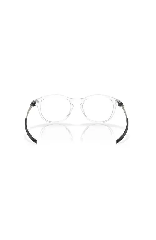 Oakley 50mm Round Full Rim Eyeglasses - Transparent