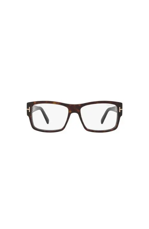 TOM FORD 55mm Square Optical Glasses - Tortoise