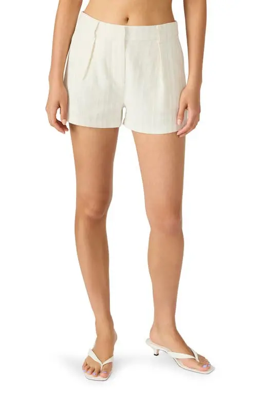Steve Madden Minette Textured Stripe High-waisted Shorts