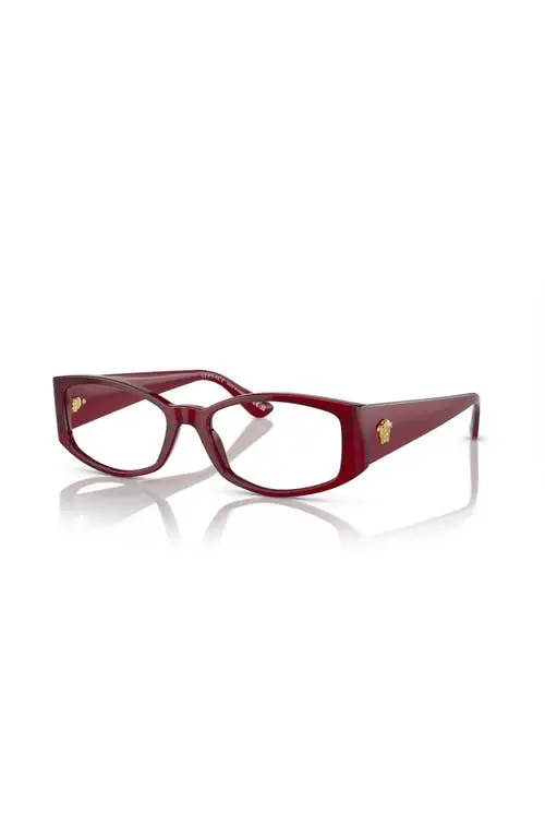 Versace 54mm Irregular Eyeglasses - Red