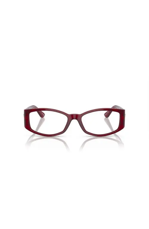 Versace 54mm Irregular Eyeglasses - Red