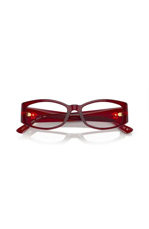 Versace 54mm Irregular Eyeglasses - Red
