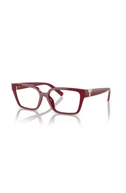 Tiffany & Co. 53mm Rectangle Optical Glasses - Red