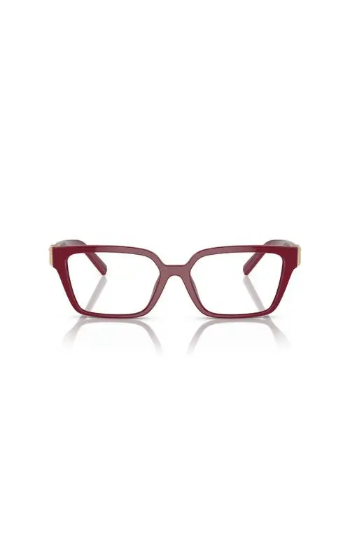 Tiffany & Co. 53mm Rectangle Optical Glasses - Red