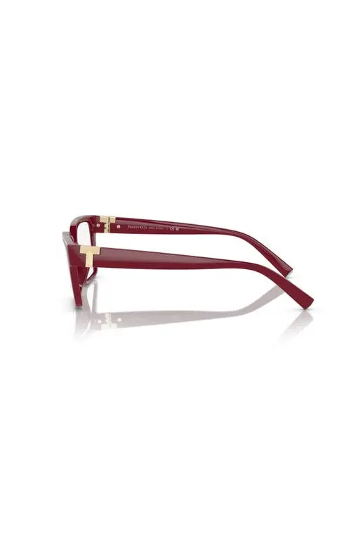 Tiffany & Co. 53mm Rectangle Optical Glasses - Red