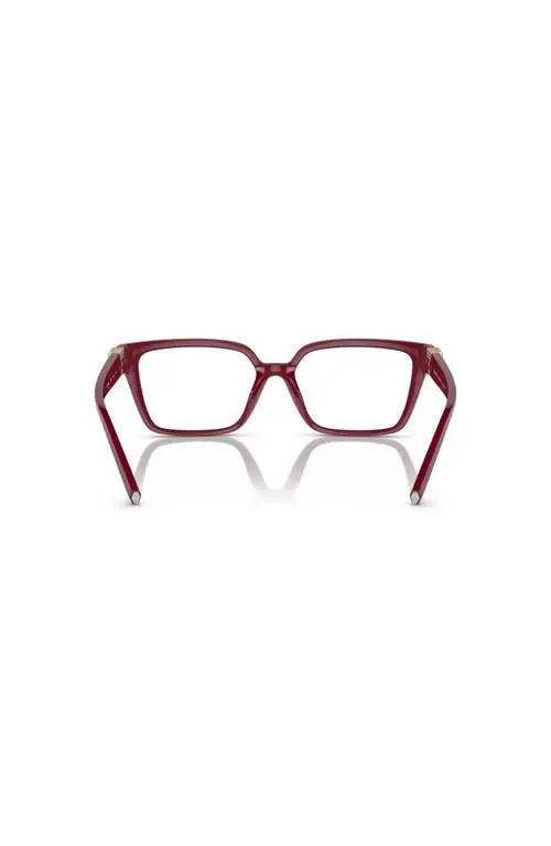 Tiffany & Co. 53mm Rectangle Optical Glasses - Red