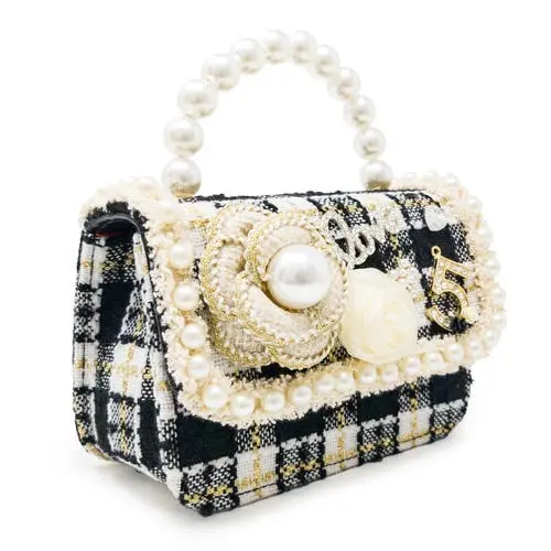 PUTTISU Pearl Garden Handbag - Ebony Camellia