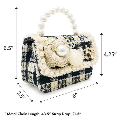 PUTTISU Pearl Garden Handbag - Ebony Camellia