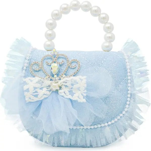 PUTTISU Princess Tiara Handbag - Ice Blue Sparkle
