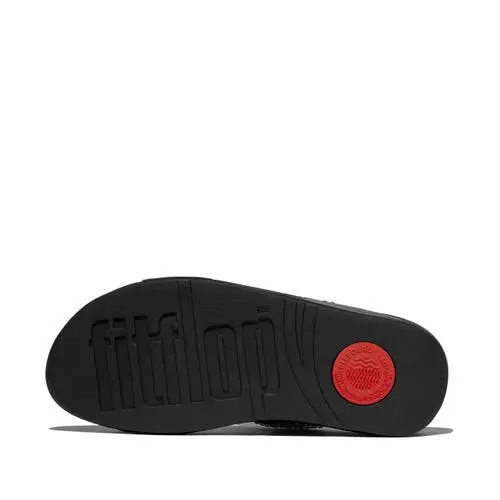 Fitflop Lulu Maxi-crystal Two-bar Slides - Black