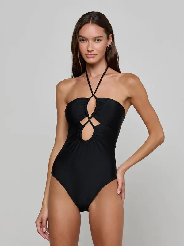 L'Agence Shiva One-piece Swimsuit - Black