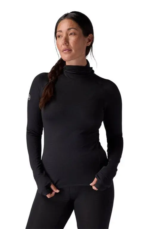 BACKCOUNTRY Pines Microgrid Ultra-lt Baselayer Balaclava Top - Black