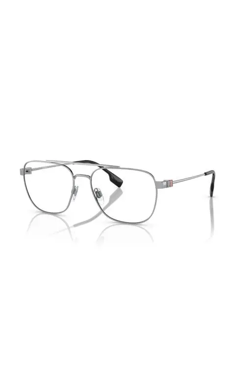Burberry 55mm Square Full Rim Eyeglasses - Silver