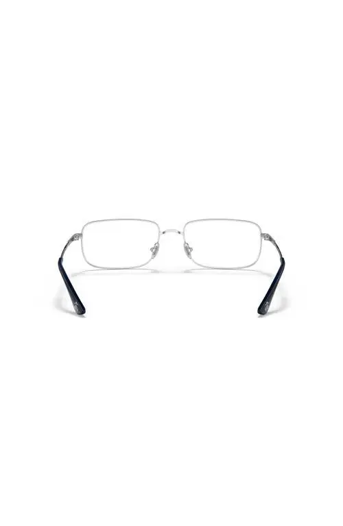 Brooks Brothers 55mm Rectangle Eyeglasses - Silver