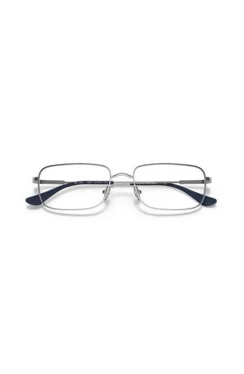 Brooks Brothers 55mm Rectangle Eyeglasses - Silver