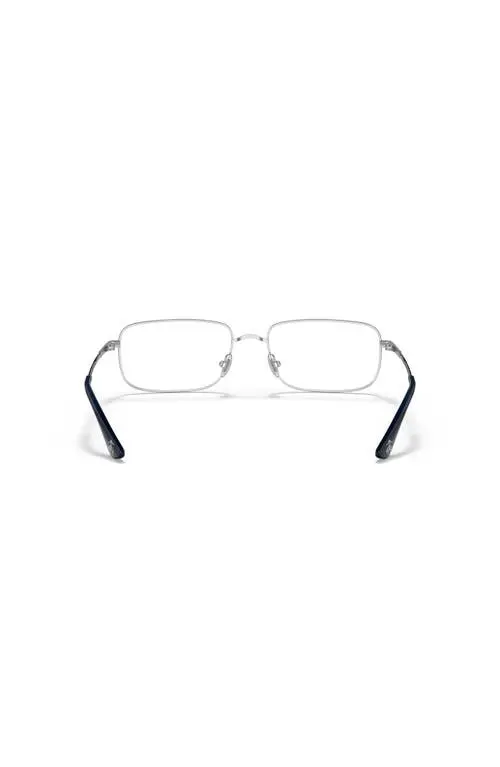 Brooks Brothers Rectangle Full Rim Eyeglasses - Silver