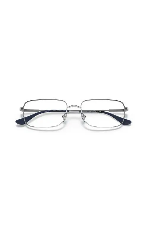 Brooks Brothers Rectangle Full Rim Eyeglasses - Silver