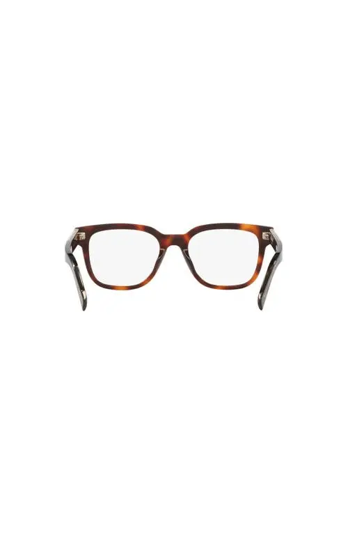 Saint Laurent 52mm Rectangle Eyeglasses - Tortoise