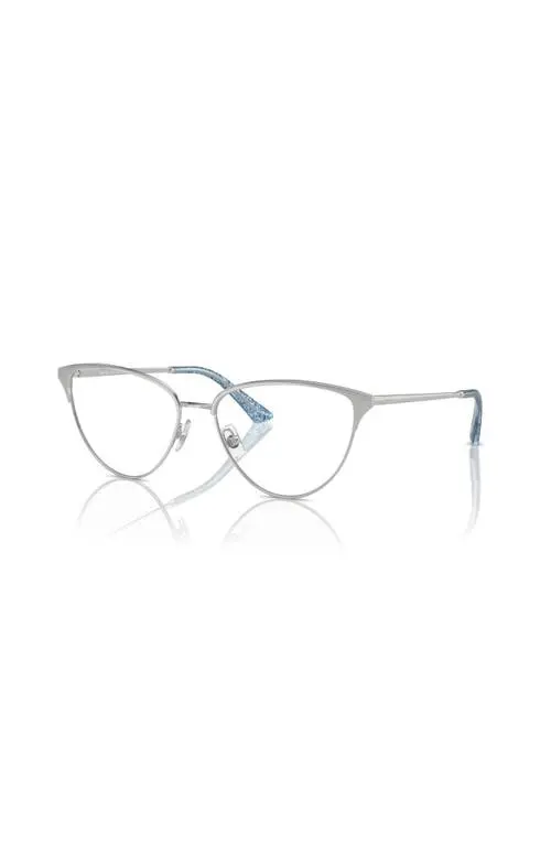 JIMMY CHOO 53mm Cat Eye Optical Glasses - Silver
