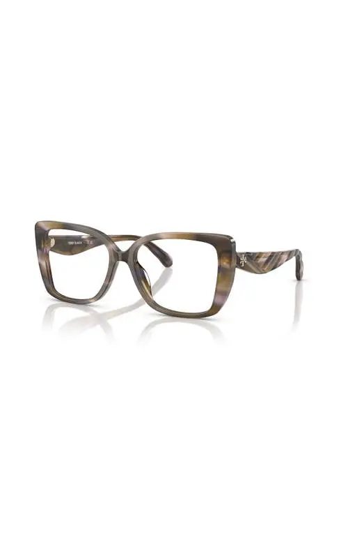 Tory Burch 53mm Square Optical Glasses - Violet