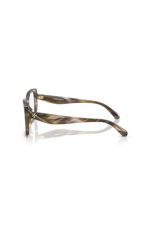 Tory Burch Square Acetate Eyeglasses - Violet