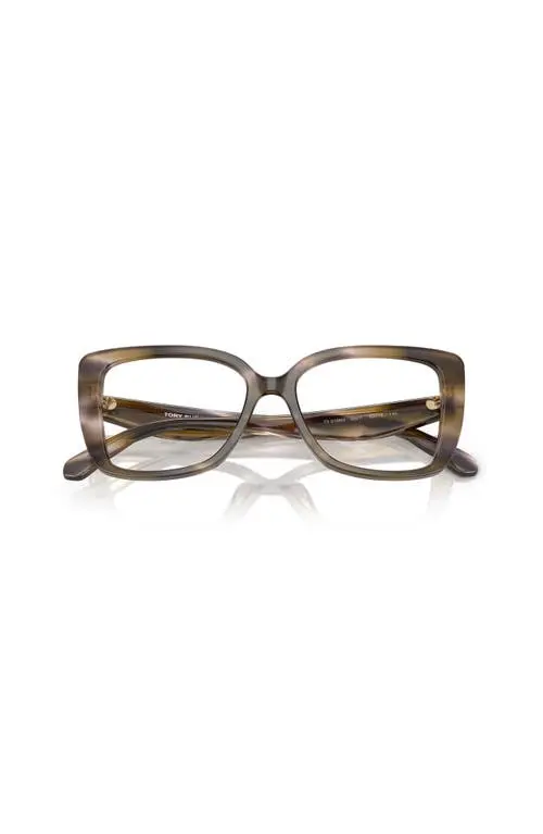 Tory Burch Square Acetate Eyeglasses - Violet
