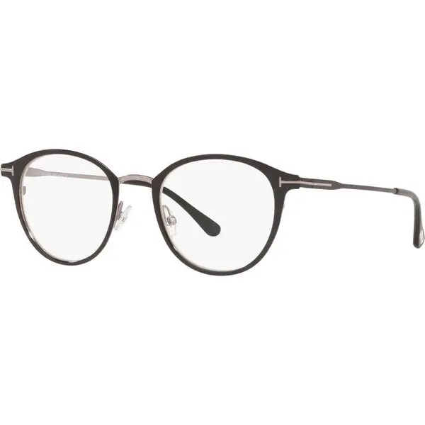 TOM FORD 49mm Full Rim Oval Eyeglasses - Black
